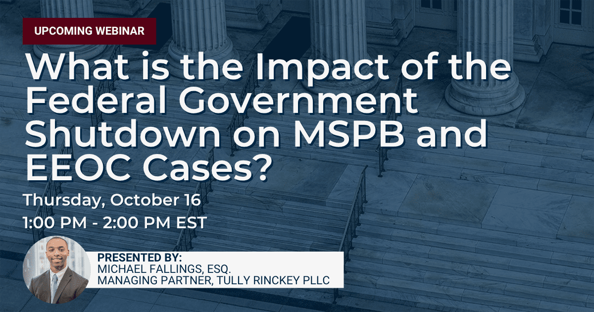 What is the Impact of the Federal Government Shutdown on MSPB and EEOC ...